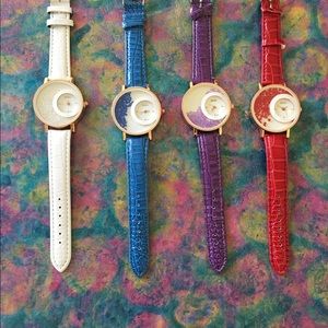 Accessories | Red Crystal Floating Wrist Watch | Poshmark